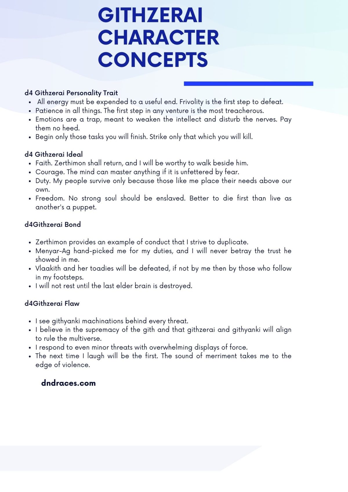 Exploring the Githzerai in D&D 5e - Adventuring with it