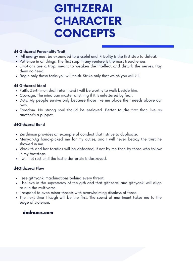 Exploring the Githzerai in D&D 5e - Adventuring with it