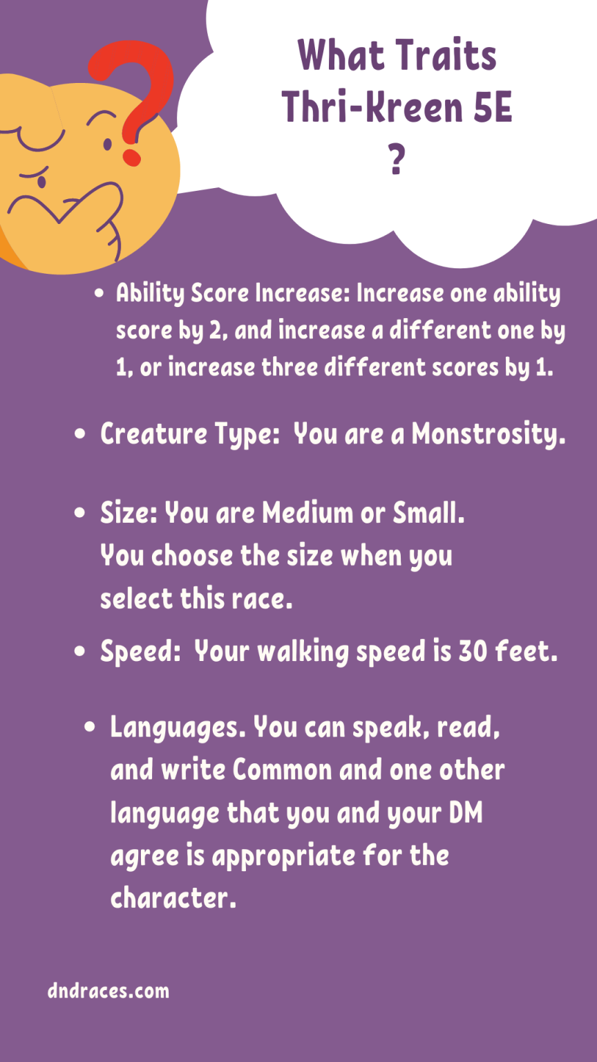 Thri kreen 5e - Two sets of arms and insectile featured